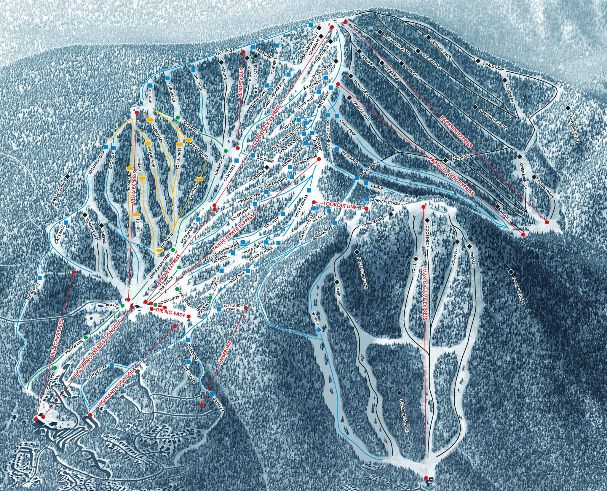 Northstar Ski Resort Map Trail Riding At The Northstar Bike Park